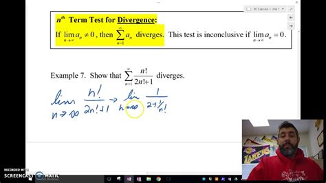 7 3c nth term test for divergence youtube