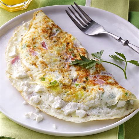 Goat Cheese Ham Omelet Recipe Taste Of Home