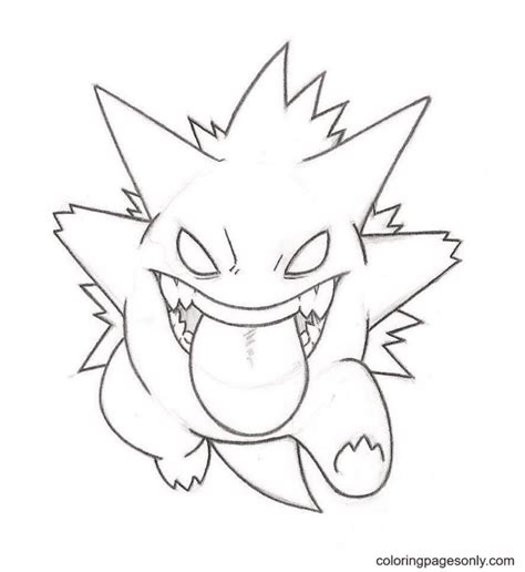 Gengar Para Colorear Y Pintar Im Genes Para Dibujar Gratis