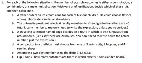 solved for each of the following situations the number of