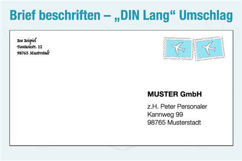 Brief beschriften Regeln für Absender Umschlag Fenster