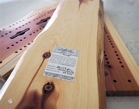 Large Cribbage Board Made From Red Cedar Wood From The Hood