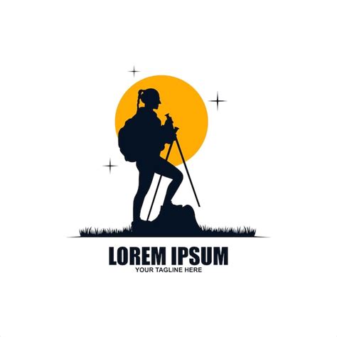 Senderismo Plantilla De Vector De Logotipo De Aventura Al Aire Libre