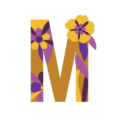 Vector De Letras Con Dibujos Florales Descargar Vectores Gratis