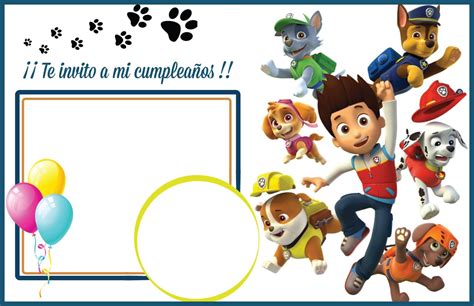 Las Mejores Invitaciones De La Patrulla Canina Para Imprimir Gratis