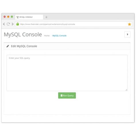 Opencart Mysql Console