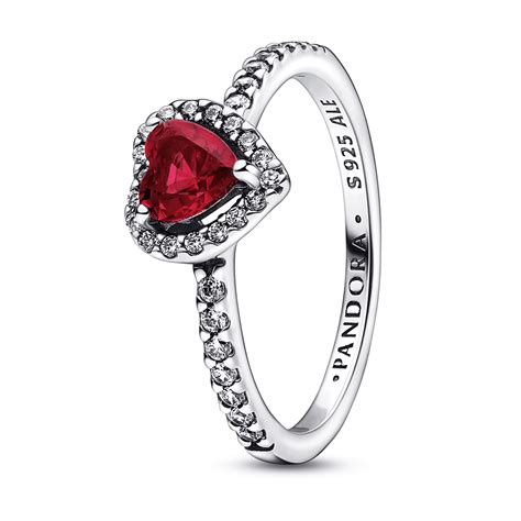 Pandora Sparkling Red Elevated Heart Ring 198421C02 Francis Gaye