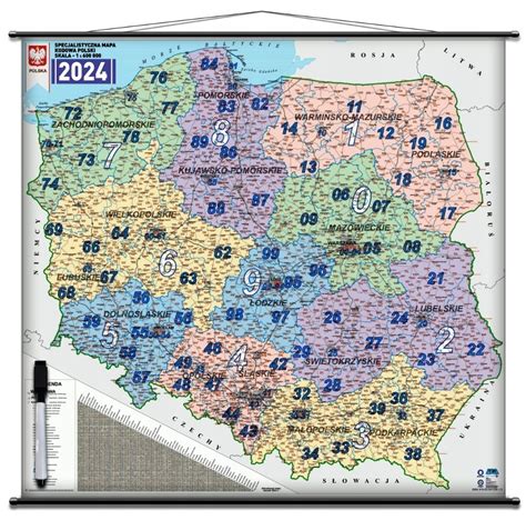 Mapa Polski Kodowa Cienna X Cm Polska Chorz W Kup Teraz