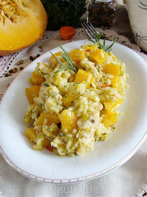 Risotto z kurczakiem dynią i porem przepis PrzyslijPrzepis pl