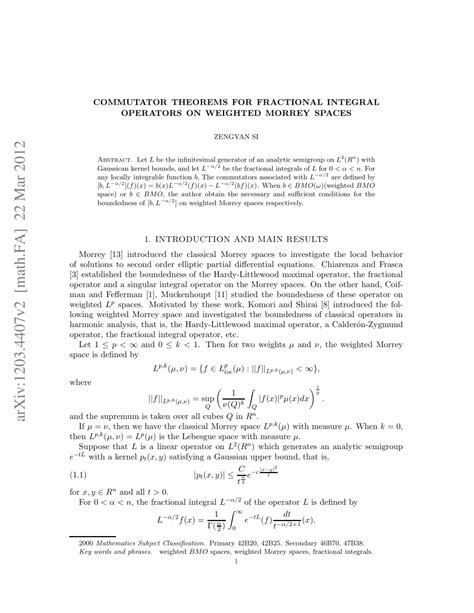 pdf commutator theorems for fractional integral operators on weighted morrey spaces
