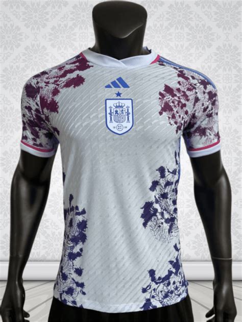 Camisa Seleção Espanha II 2023 2024 Versão Jogador Azul celeste
