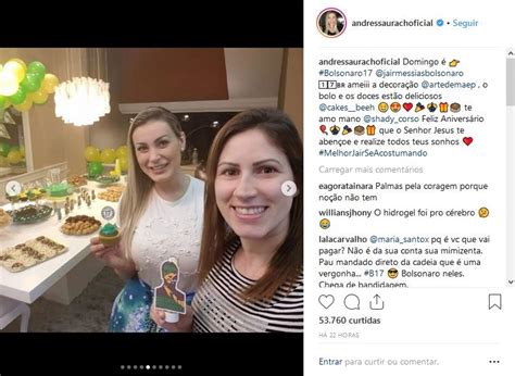 Andressa Urach curte aniversário do irmão em festa tema Bolsonaro