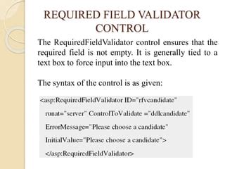 Asp Net Validation PPT