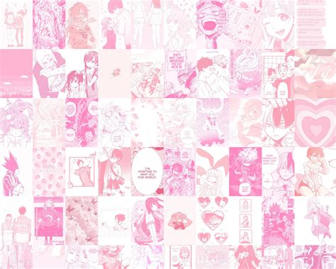 Pink Anime Aesthetic Collage Wallpaper Laptop Lifestyle Colour Images