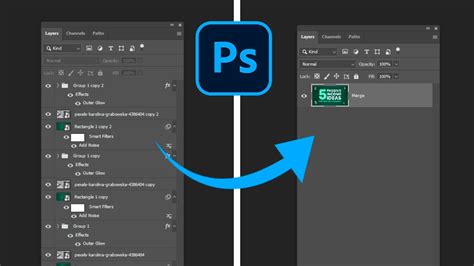 How To Merge Layers In Photoshop Youtube