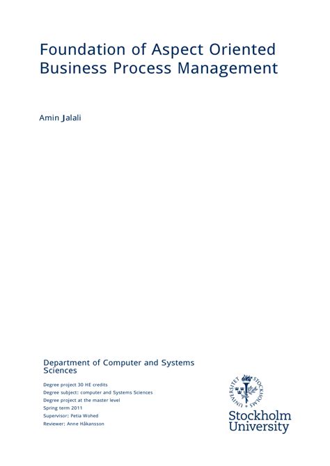[pdf] foundation of aspect oriented business process management