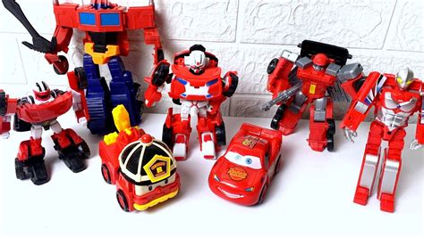 Red Color Transformers Optimus Prime Robocar Roy Tobot Vulcan Tobot Z