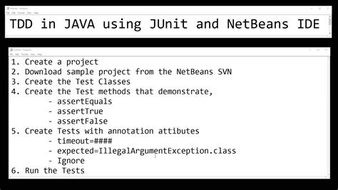 tdd in java using junit and netbeans ide youtube