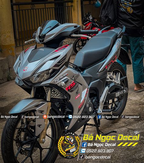 TEM XE WINNER X V3 THIẾT KẾ RS150R SUPRA BẠC XANH ĐỎ ĐEN Bá Ngọc Decal