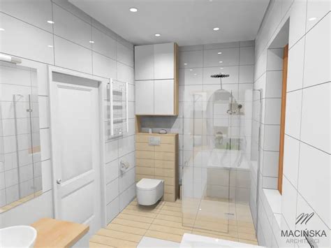 Pomysł na aranżację zabudowy stelaża wc Architekt Poznań 2 Macińska