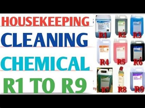 Housekeeping Cleaning Agents Taski R Series Chemicals R1 To R9