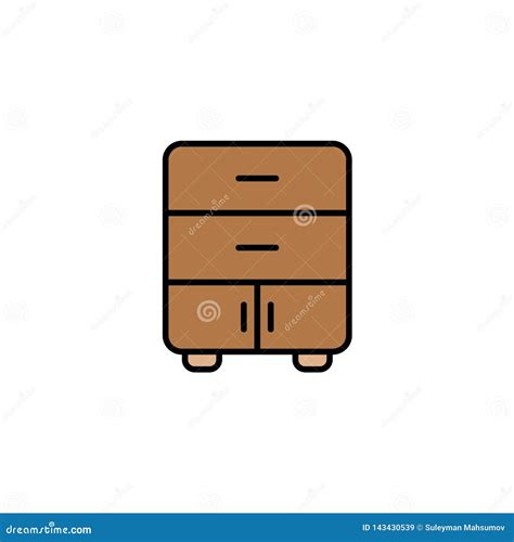S mbolo Plano De La Muestra Del Icono Del Vector Del Caj n Ilustración
