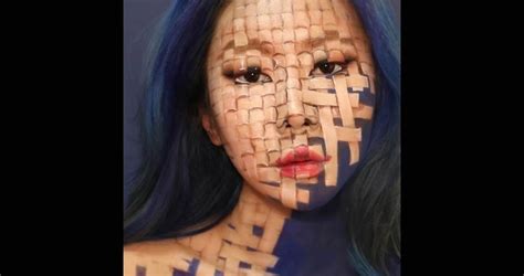 Artista usa técnica de pintura corporal incrível para se camuflar