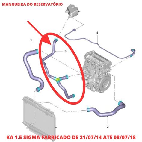 Mangueira Reservatorio Agua Radiador Ka 1 5 Sigma 2015 2016 2017 2018