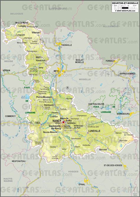 Carte De La Meurthe Et Moselle Meurthe Et Moselle Carte D Partement