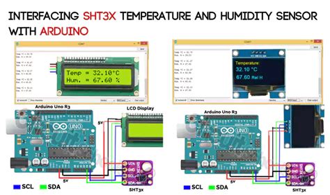 Interfacing Sht3x Temperature And Humidity Sensor With Arduino Circuit Schools