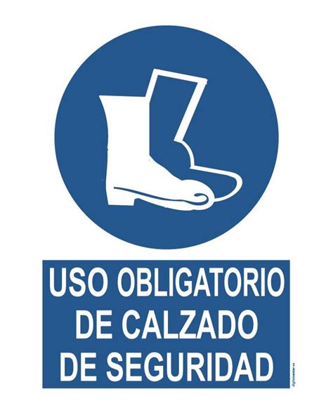 Señal de obligacion de usar calzado de seguridad