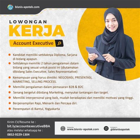 Lowongan Kerja Account Executive Sales Staff Di Bisnis Apotek