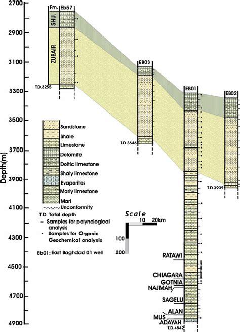 Lithostratigraphic Correlation Diagram Of The Proposed Source Rocks For