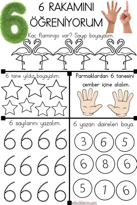 6 Rakamı Okul Öncesi Etkinliklerim