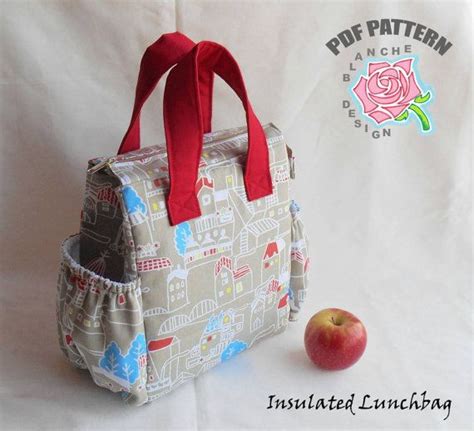Sewing Pattern Insulated Lunch Bag PDF Tote Bag Sewing Etsy Lunch
