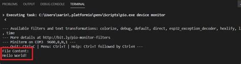 use esp32 with vs code and platformio ide to upload files to filesystem spiffs