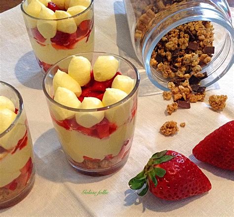 Bicchierini Di Tiramis Alle Fragole Con Muesli Croccante Golose Follie