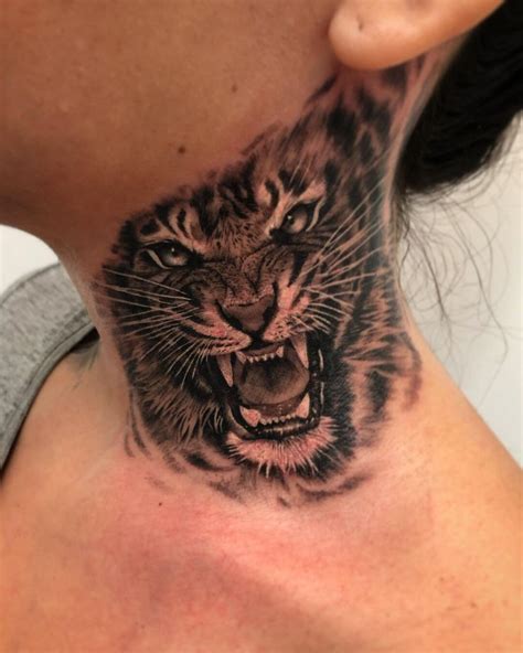30 Attractive Neck Tattoo Art For Women