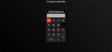 Github Lacerdax Calculadora Calculadora Feita Html Css E
