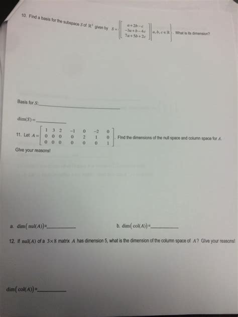 solved find a basis for the subspace s of r 3 given by s