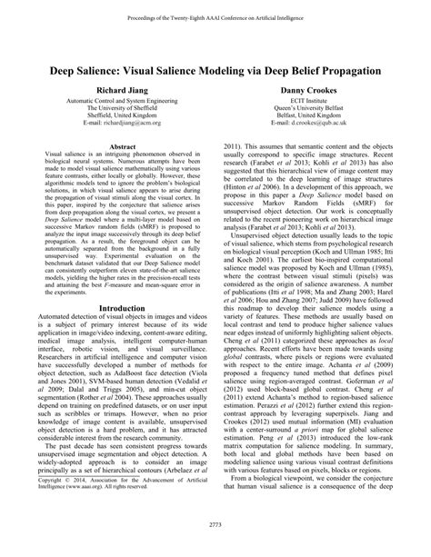pdf deep salience visual salience modeling via deep belief propagation