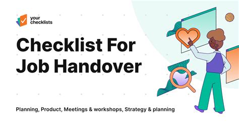 Job Handing Over Checklist Clipart