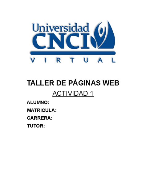 Taller de paginas Taller de páginas web TALLER DE PÁGINAS WEB