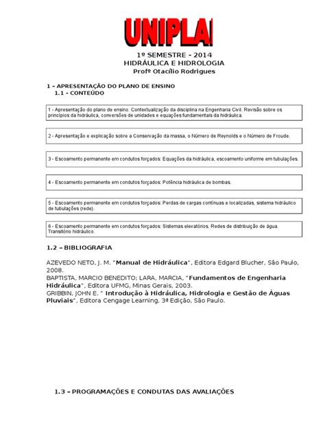 PDF Apostila de Hidráulica Otacílio DOKUMEN TIPS