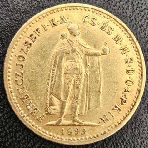 10 Korona 1893 KB Österreich Ungarn Franz Joseph Corona Gulden Gold Or