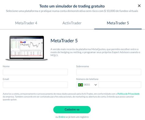 Como Criar Sua Primeira Conta Demonstrativa Suporte ActivTrades Global