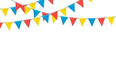 Guirnalda Colorida De Cumpleaños Con Banderas Del Empavesado PNG