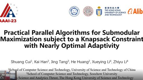 underline practical parallel algorithms for submodular maximization subject to a knapsack