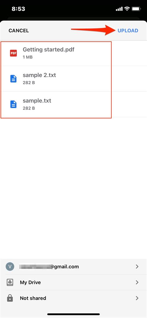 How To Upload Multiple Files To Google Drive From IPhone
