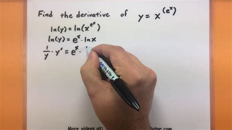 calculus how to do logarithmic differentiation youtube